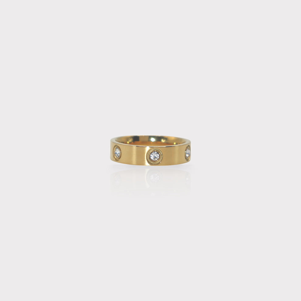 Ruth Band Ring by Dinot. Tarnish-Resistant 18k Gold Plated