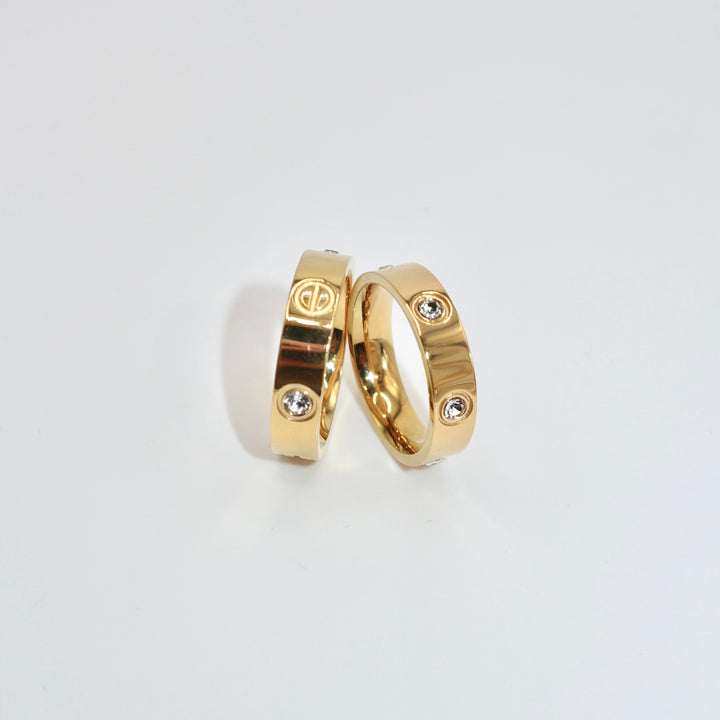 Ruth Band Ring by Dinot. Tarnish-Resistant 18k Gold Plated