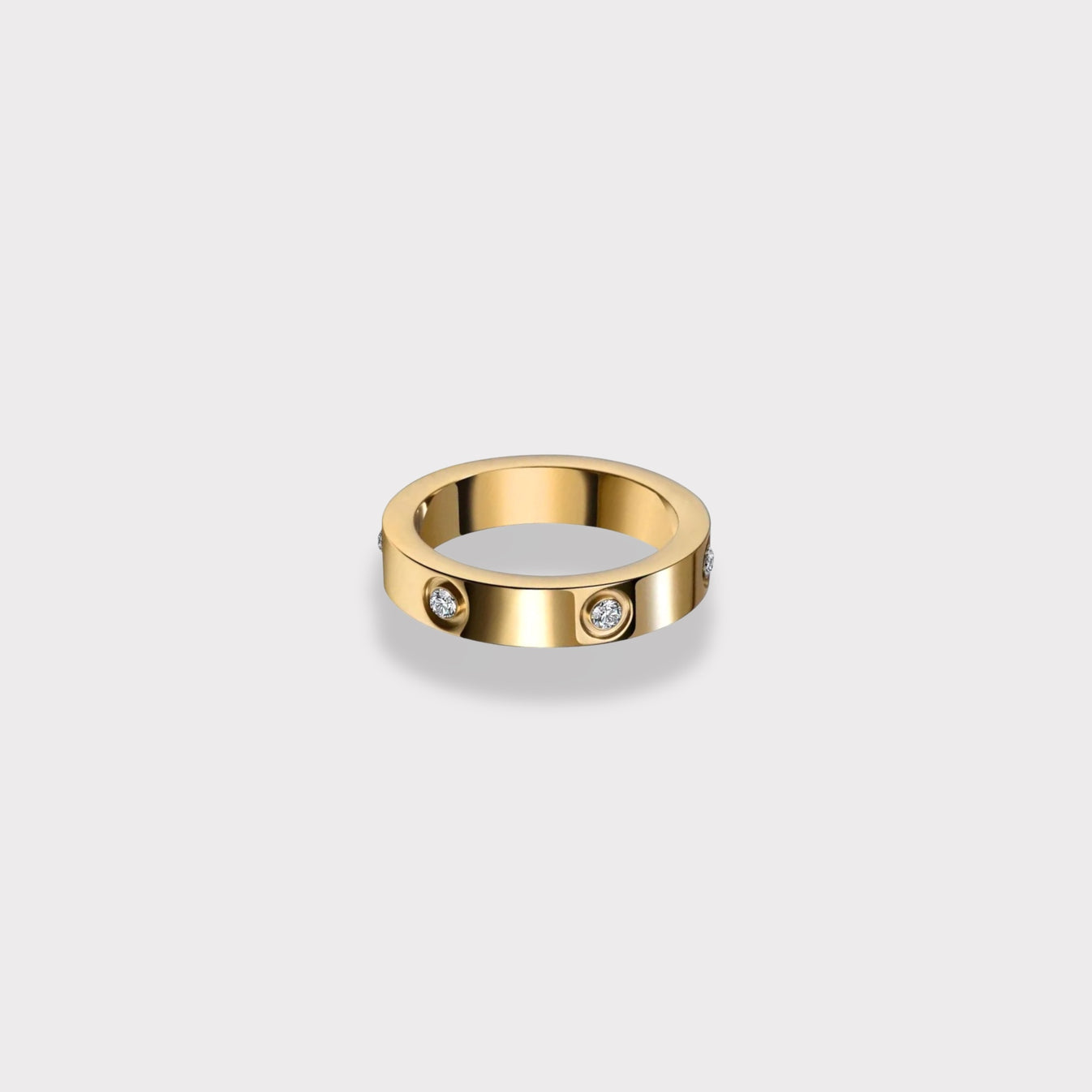 Ruth Band Ring by Dinot. Tarnish-Resistant 18k Gold Plated