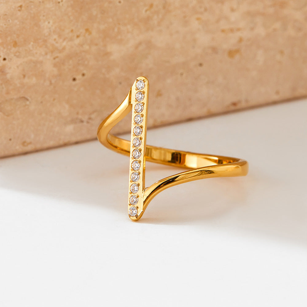 Dainty & Trendy Cross-Finger Ring | Waterproof Jewelry | Dinot Curated